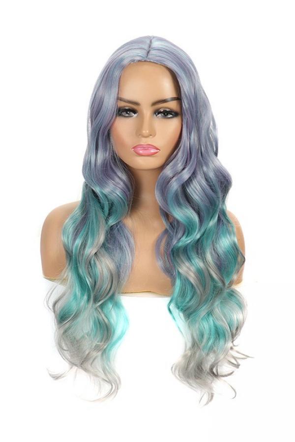 Blue & Grey Gradual Color Change Wig - Wigs - Raywigs