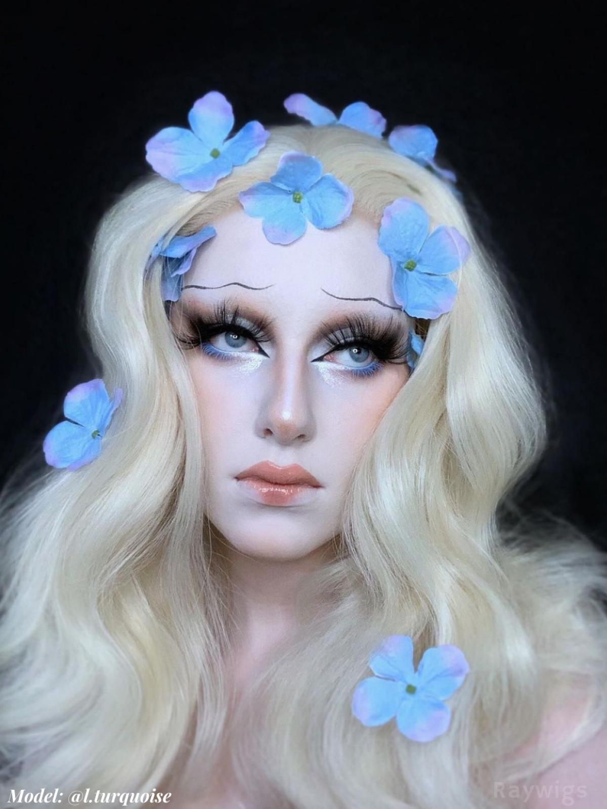 Elsa Blonde Long Wavy Big Hair Drag Wig - Style -Oliva - Wigs - Raywigs