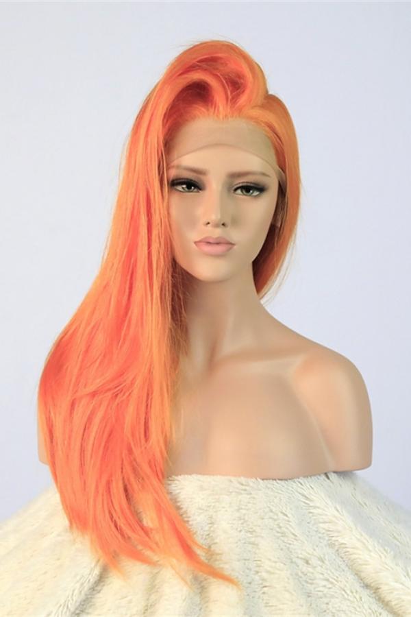 Sunny Orange Straight Long Wig - Style - Ava - Wigs - Raywigs