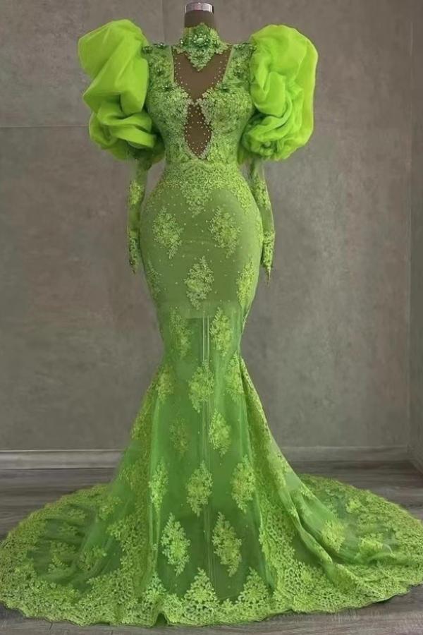 Fluorescent Green Customize Dress - Daily New In - Raywigs