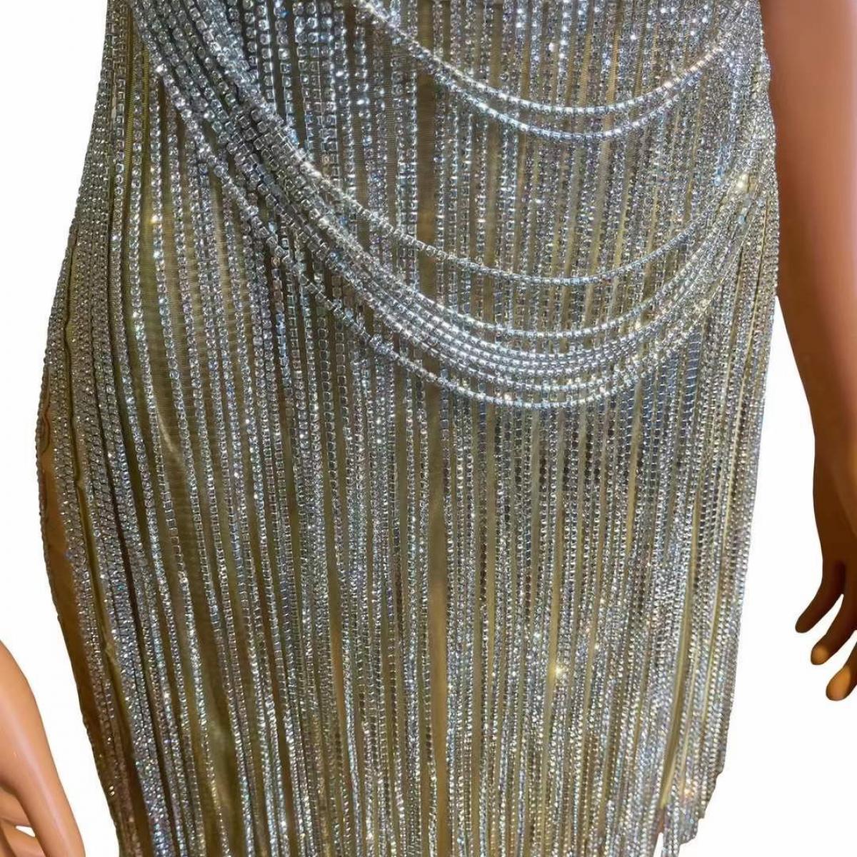 Rhinestone Chain Dress - Daily New In - Raywigs