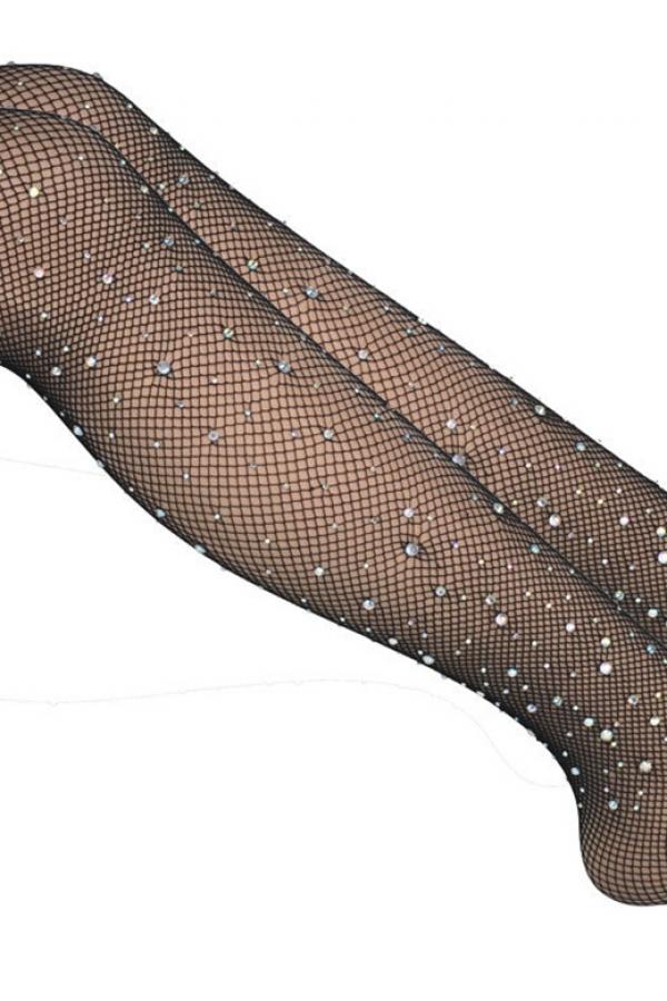 Sexy Rhinestones Fishnet Stockings - Costumes - Raywigs