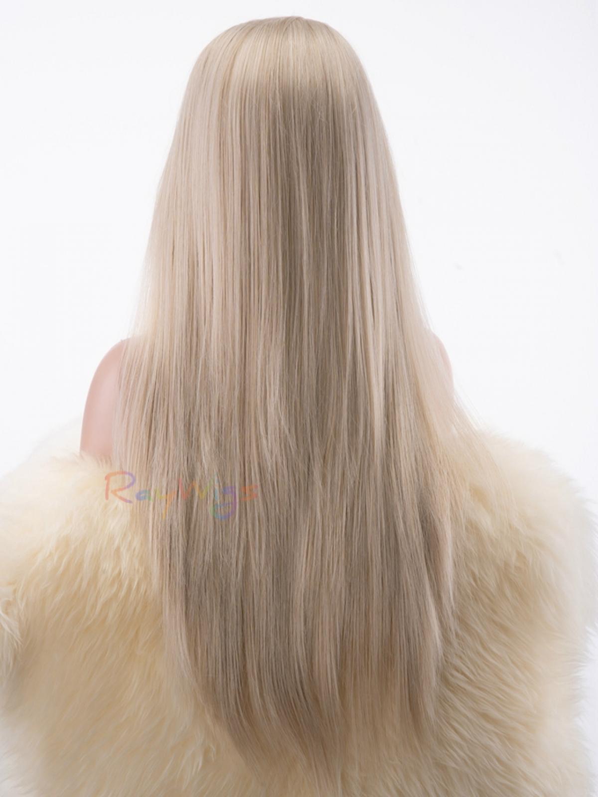 Neon- Straight Long Ash Blonde Drag Wig - Wigs - Raywigs