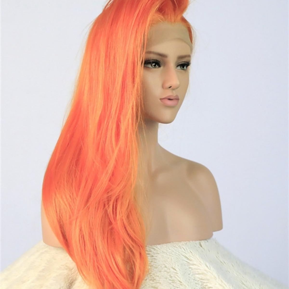 Sunny Orange Straight Long Wig - Style - Ava - Wigs - Raywigs